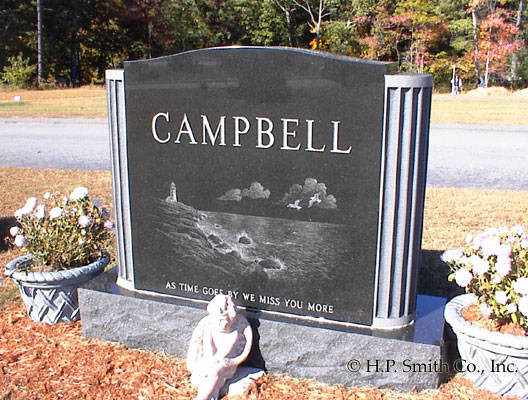 Double Grave Upright Monuments - H.P. Smith Monument Company