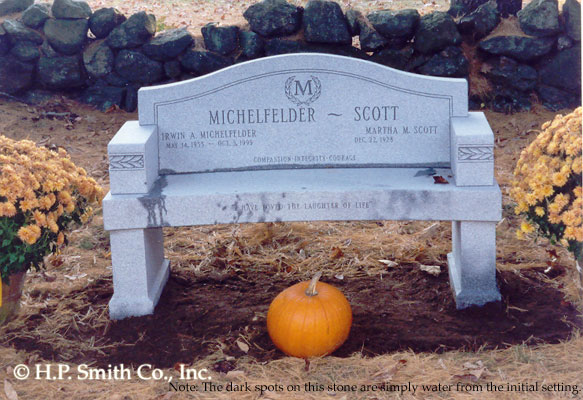 Double Grave Upright Monuments - H.P. Smith Monument Company